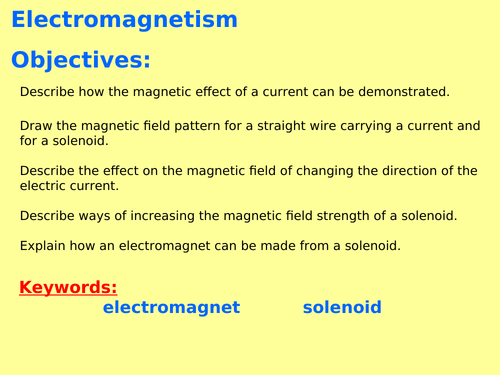 AQA Physics New GCSE (Paper 2 Topic 3) – Magnetism and electromagnetism ...
