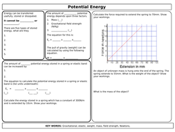 AQA 4.1 Energy Revision Mats | Teaching Resources