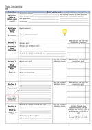 Diary writing plan template - Writing Rev | Teaching Resources