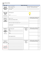 Diary writing plan template - Writing Rev | Teaching Resources