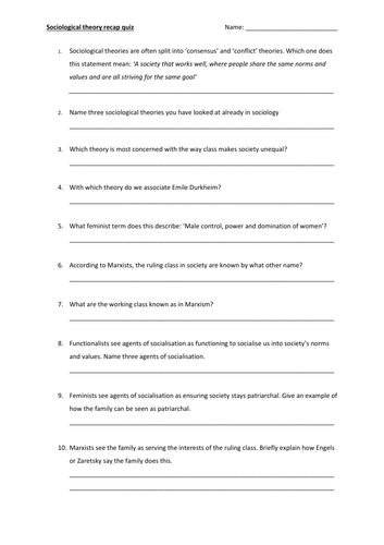 GCSE Sociology (Eduqas / WJEC) - Education: Functionalist views ...