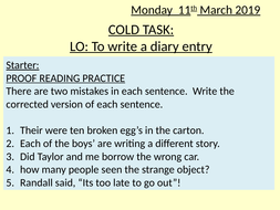 WONDER by RJ Palacio FIRST PERSON NARRATIVE SOW COLD TASK (Lesson 1 of ...