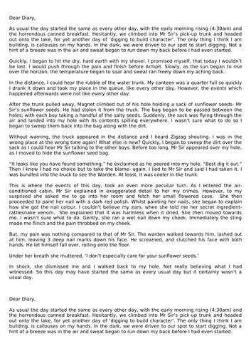 WONDER by RJ Palacio FIRST PERSON NARRATIVE SOW . IDENTIFYING FEATURES ...