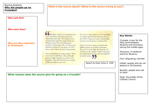 Crusades - Causes & Effects | Teaching Resources