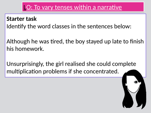 WONDER by RJ Palacio. FIRST PERSON NARRATIVE SOW . Varying Tenses ...