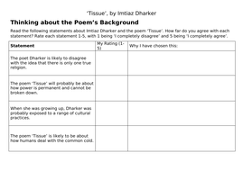 Tissue (Poem) for Lower Ability | Teaching Resources