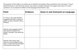 Tissue (Poem) for Lower Ability | Teaching Resources