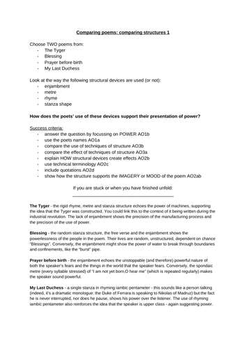 Edexcel iGCSE English Literature Revision tasks | Teaching Resources