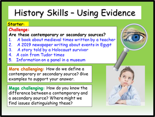 History Skills Evidence | Teaching Resources