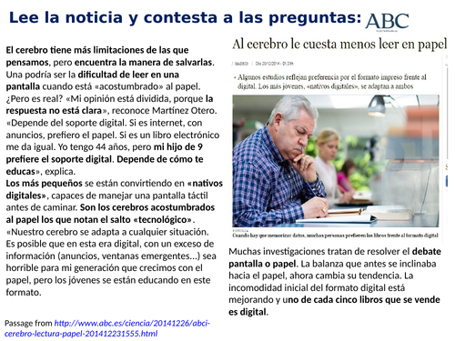 A level News in Spanish | Teaching Resources
