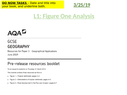 AQA GCSE Geography Paper 3 Figure 1 Lesson | Teaching Resources