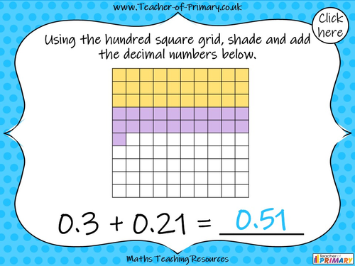 Adding Decimals Within 1 - Year 5 | Teaching Resources