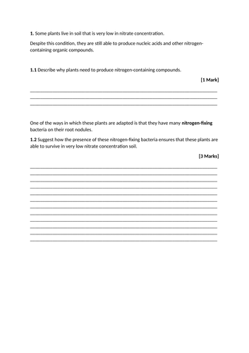 A LEVEL BIOLOGY - ENVIRONMENT, ENERGY AND POPULATIONS (ECOLOGY ...