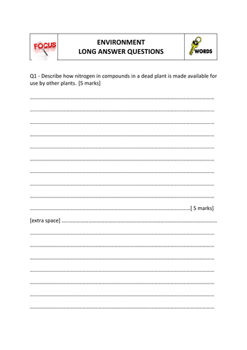 A LEVEL BIOLOGY - ENVIRONMENT, ENERGY AND POPULATIONS (ECOLOGY ...