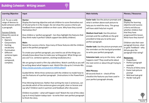 Outstanding Y5/6 Writing Interview Lesson - Building Cohesion ...