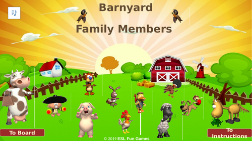 Family Members Barnyard English PowerPoint Game | Teaching Resources