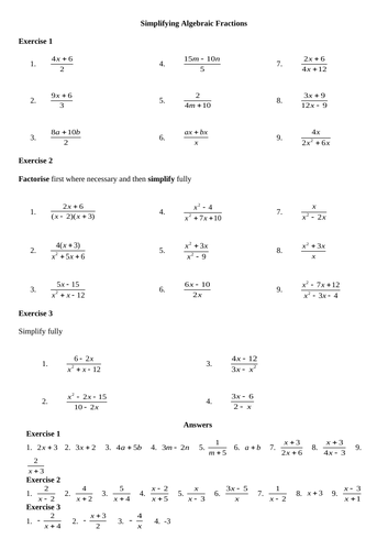 GCSE Higher Algebra Revision | Teaching Resources