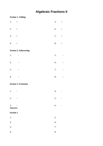 GCSE Higher Algebra Revision | Teaching Resources