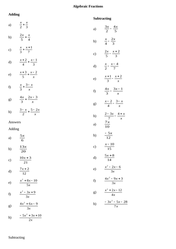 GCSE Higher Algebra Revision | Teaching Resources