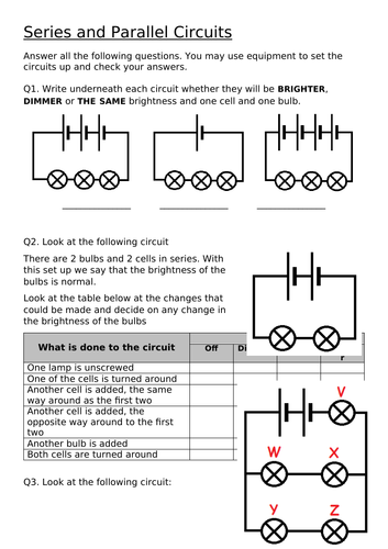 Series and parallel circuits | Teaching Resources