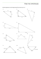 Find the hypotenuse | Teaching Resources