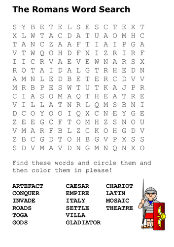 The Romans Word Search | Teaching Resources