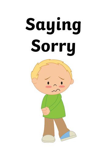 Saying Sorry social story | Teaching Resources