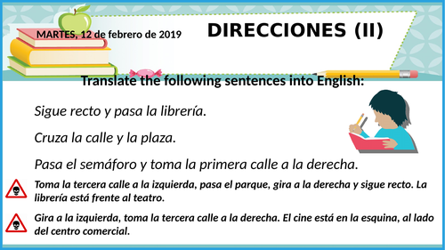 DIRECCIONES (Asking for directions in SPANISH) (DOUBLE LESSON ...