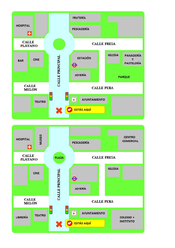 DIRECCIONES (Asking for directions in SPANISH) (DOUBLE LESSON ...