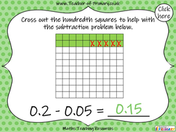 Subtracting Decimals Within 1 - Year 5 | Teaching Resources
