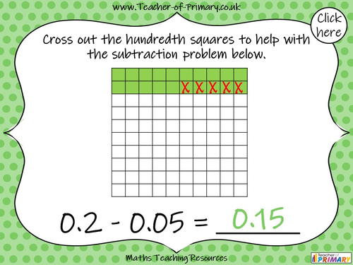 Subtracting Decimals Within 1 - Year 5 | Teaching Resources