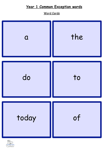 Key Stage 1 Common Exception Words | Teaching Resources