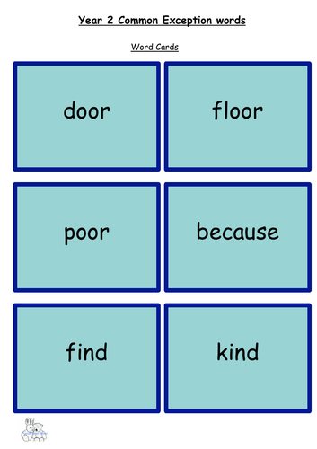 Key Stage 1 Common Exception Words | Teaching Resources
