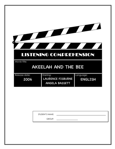 Listening Comprehension - Akeelah and the Bee | Teaching Resources