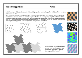 Textiles cover work / cover lesson - Tessellating fabric patterns - 1hr ...