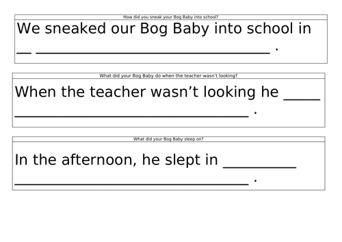 Bog Baby, three week writing unit | Teaching Resources