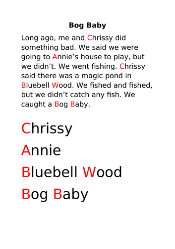 Bog Baby, three week writing unit | Teaching Resources