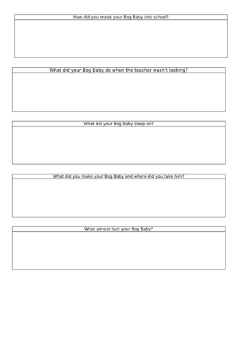 Bog Baby, three week writing unit | Teaching Resources