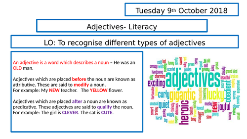 Grammar - Adjectives | Teaching Resources