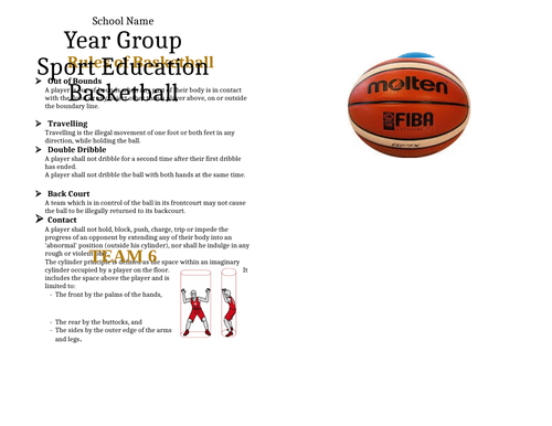 Basketball Sport Education Booklets | Teaching Resources