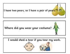 Alternative spellings for 'air' (ere, ear, are) | Teaching Resources