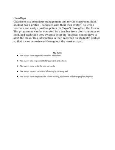 Whole School Behaviour System Resources | Teaching Resources