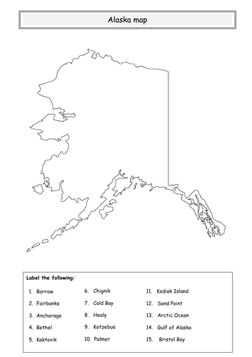 ** Alaska map ** | Teaching Resources