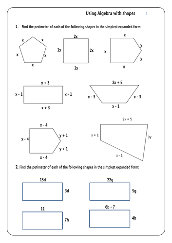 Algebra with shapes | Teaching Resources