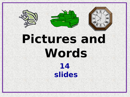 Early Years - Pictures and Words | Teaching Resources