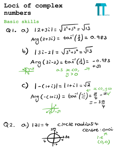 Complex Numbers for Further Maths A-Level | Teaching Resources