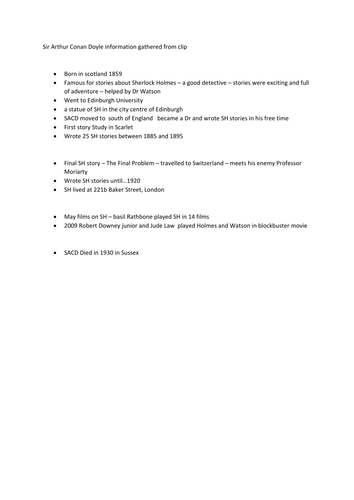 Detective Writing Lesson 4 | Teaching Resources