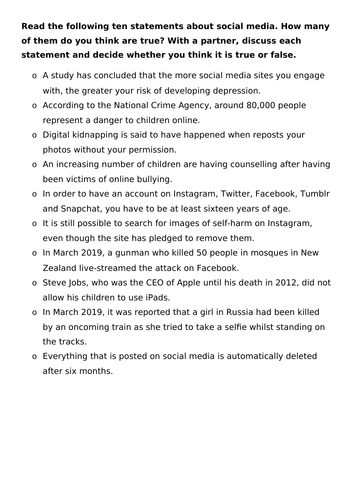 KS3 Speech Writing: Social Media | Teaching Resources