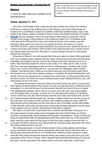 AQA English Language Paper 2 Section A | Teaching Resources