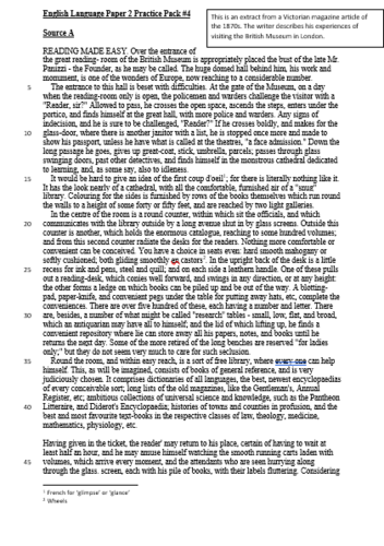 AQA English Language Paper 2 Section A | Teaching Resources